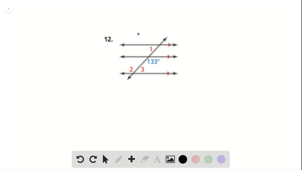 SOLVED:In Exercises 11 and 12, nd m ∠1, m ∠2, and m ∠3 . Explain your reasoning. graph can't copy