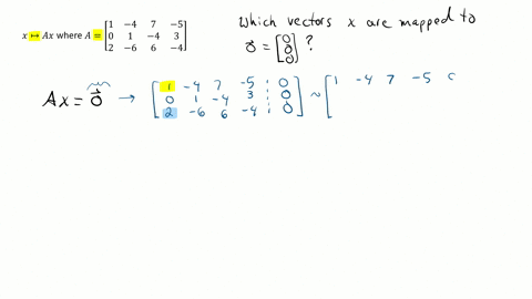 SOLVED:How many rows and columns must a matrix A have in order to define a mapping from ℝ^4 into ...