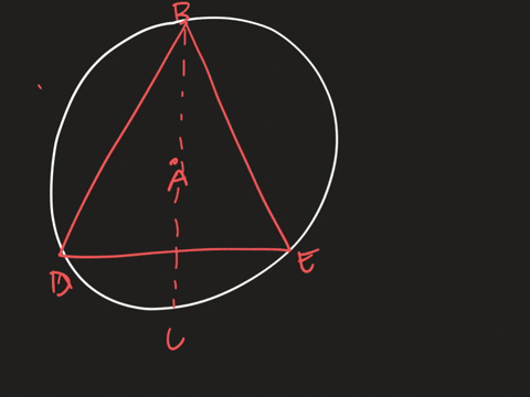 SOLVED:To inscribe an equilateral triangle in a circle, draw a diameter ...