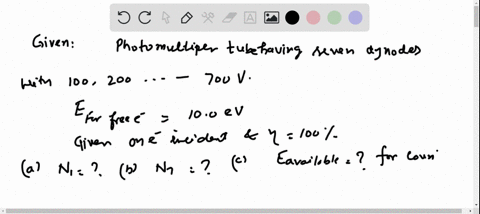 SOLVED:Assume a photomultiplier tube (Fig. 40.12) has seven dynodes ...