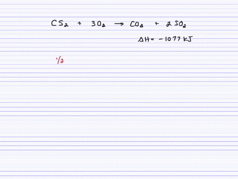 SOLVED:Carbon disulfide burns in air, producing carbon dioxide and ...
