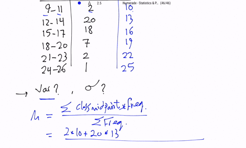 SOLVED: The following frequency distribution shows the average number ...