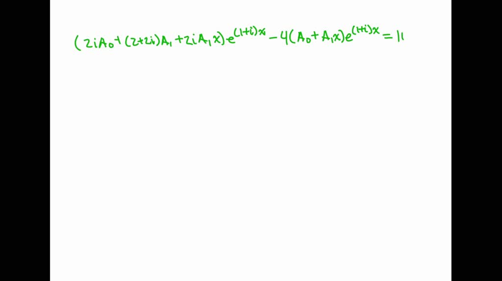 SOLVED:For all problems below, use a complex-valued trial solution to determine a particular ...