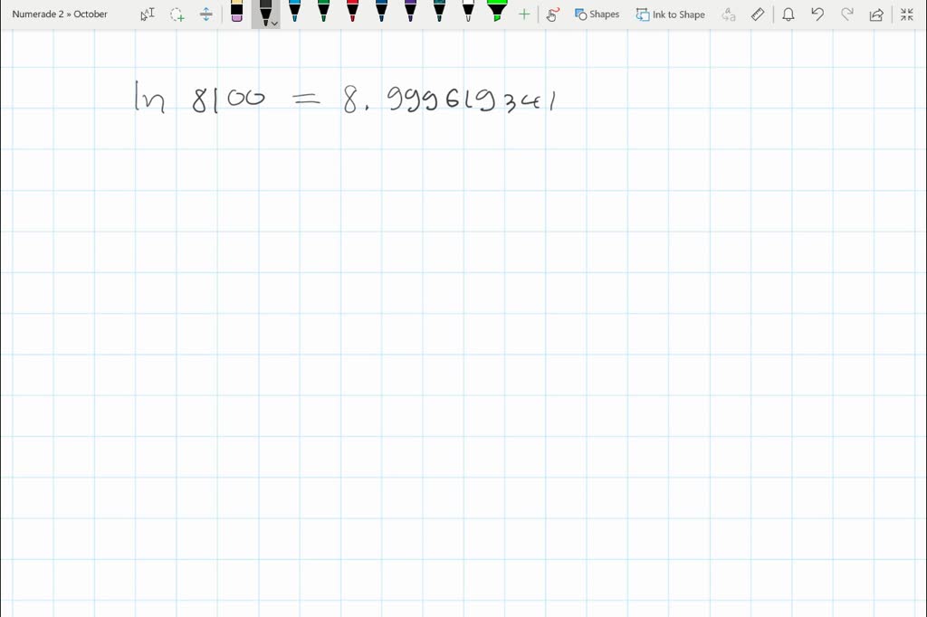 ⏩SOLVED:Find each logarithm. Round to six decimal places. ln8100 | Numerade