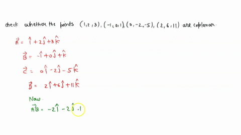 SOLVED:Determine whether the points are coplanar. (1,2,3),(-1,0,1),(0 ...