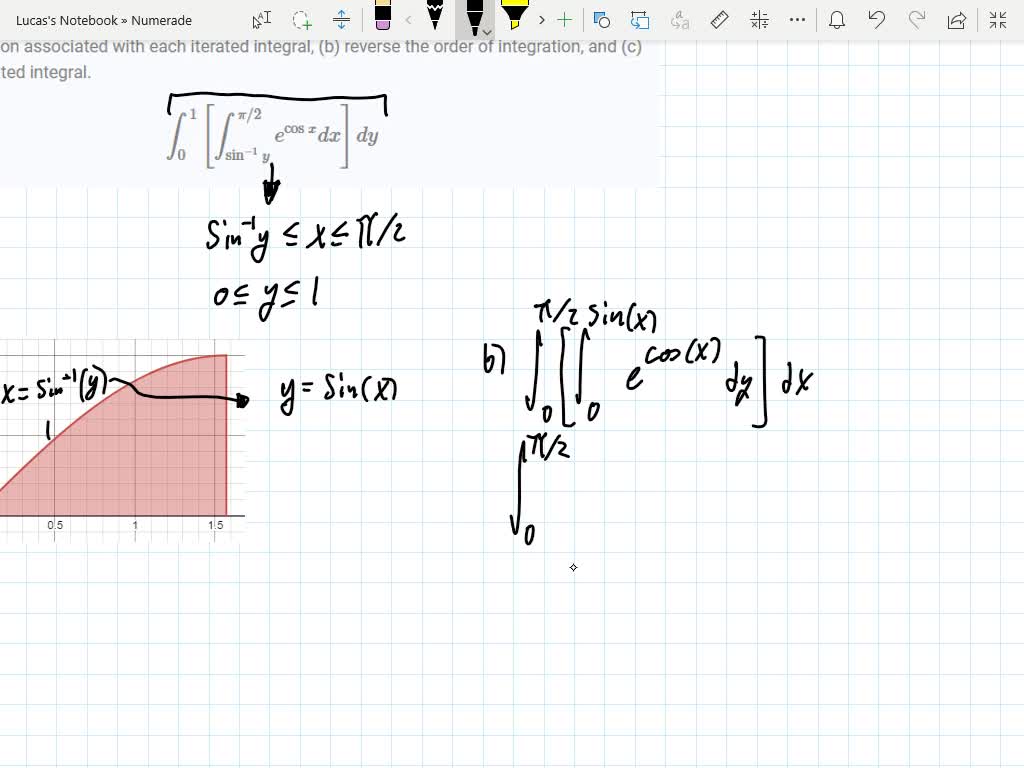 SOLVED:(a) graph the region associated with each iterated integral, (b ...