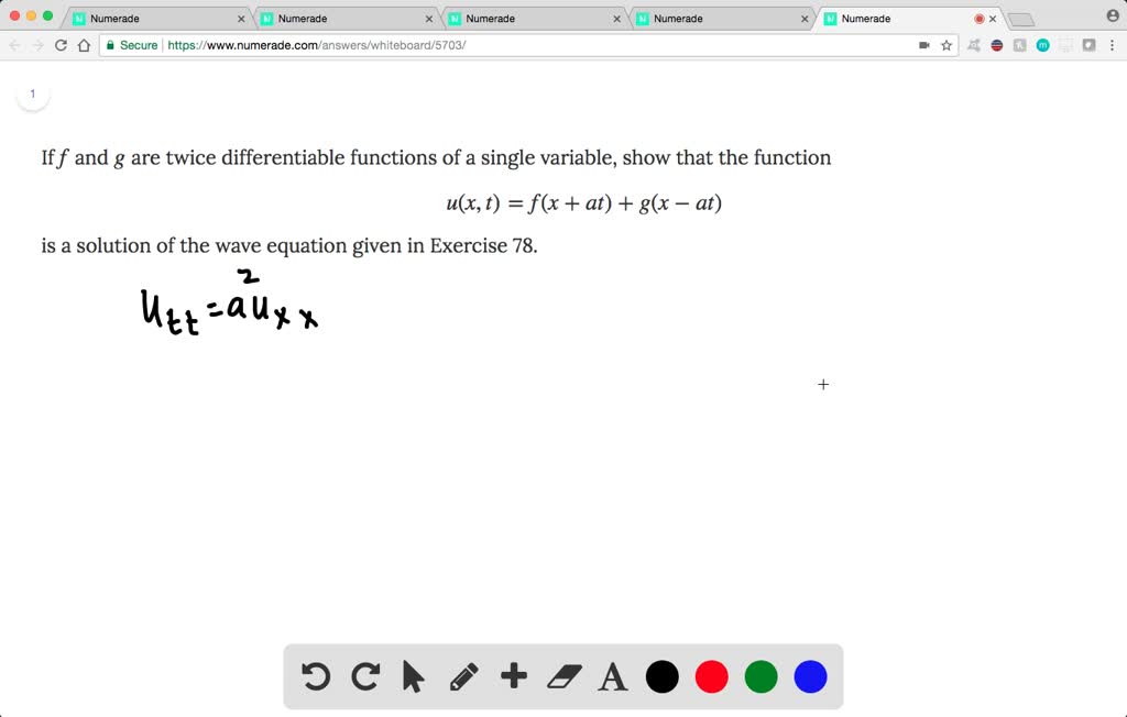 SOLVED:If f and g are twice differentiable functions of a single variable, show that the ...