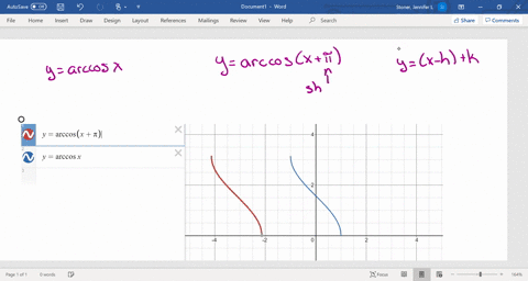 SOLVED:In Exercises 37-40, compare the graph of the function with the graph of f(x)=arccosx g(x ...