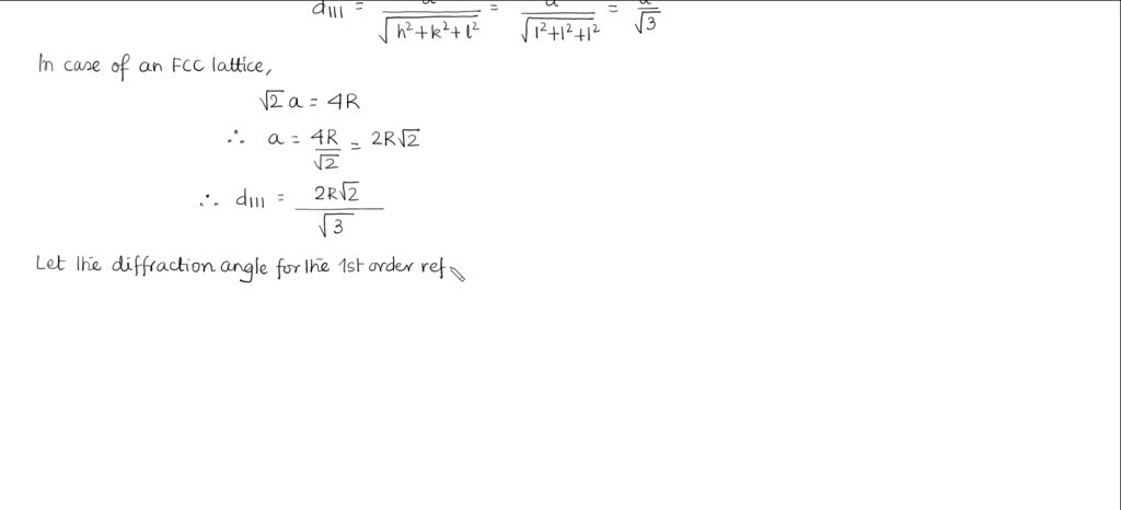 SOLVED:Determine the expected diffraction angle for the first-order ...