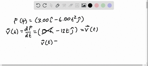 SOLVED:The vector position of a particle varies in time according to the expression 𝐫=(3.00 𝐢̂-6 ...