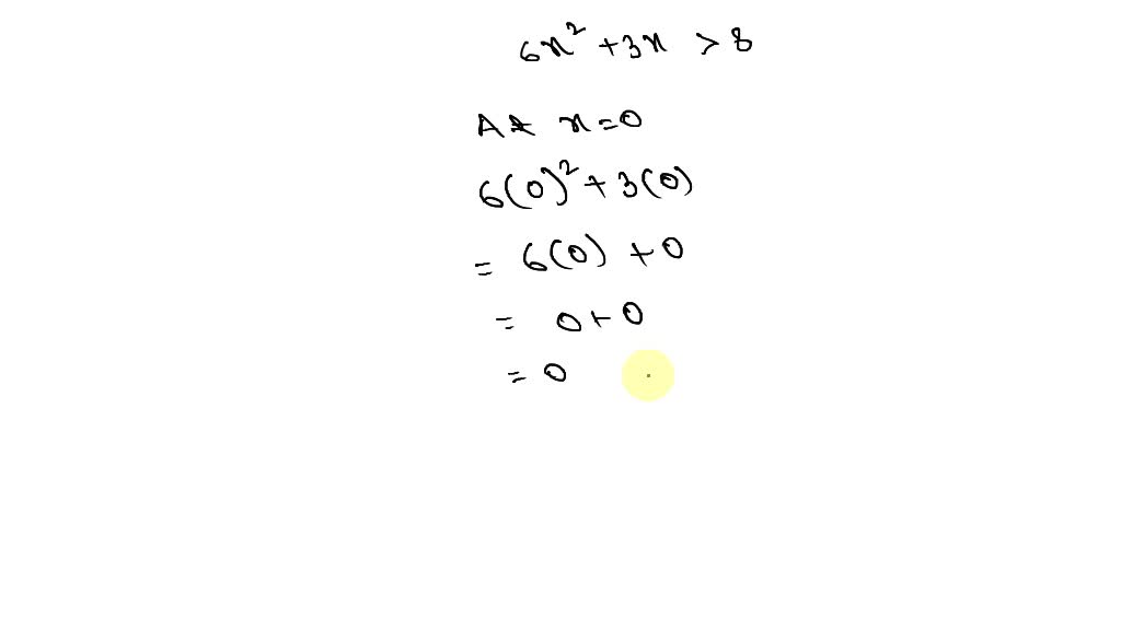 SOLVED Determine Whether The Given Value Satisfies The Inequality 6 X