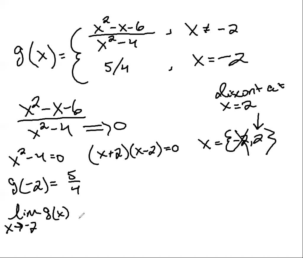 SOLVED Determine All Numbers At Which The Function Is Continuous G x 