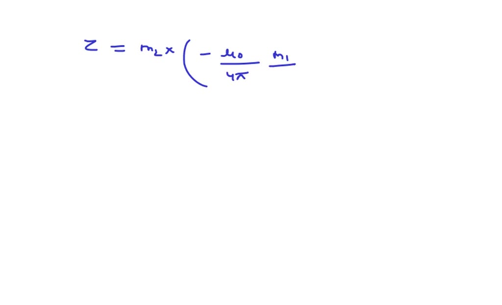 Calculate the torque exerted on the square loop shown in Fig. 6.6, due to the circular loop ...