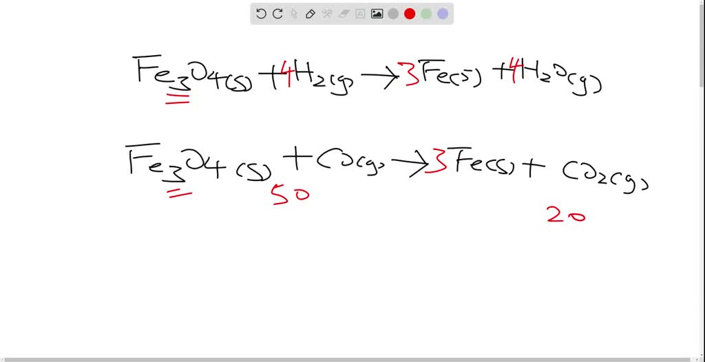 Iron oxide ores, commonly a mixture of FeO and Fe2 O3, are given the ...