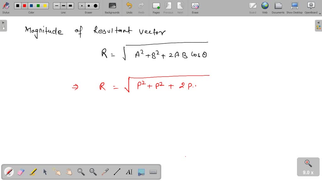 The resultant of two forces, each 𝐏, acting at an angle θis (a) 2 P sin ...