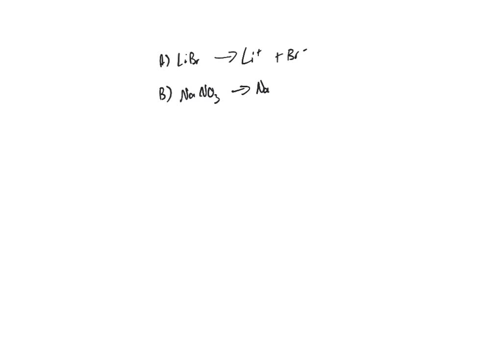 Solved Write A Balanced Equation For The Dissociation Of Each Of The