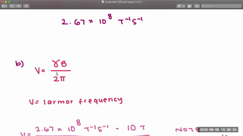 SOLVED:(a) What is the value of the magnetogyric ratio for the proton ...