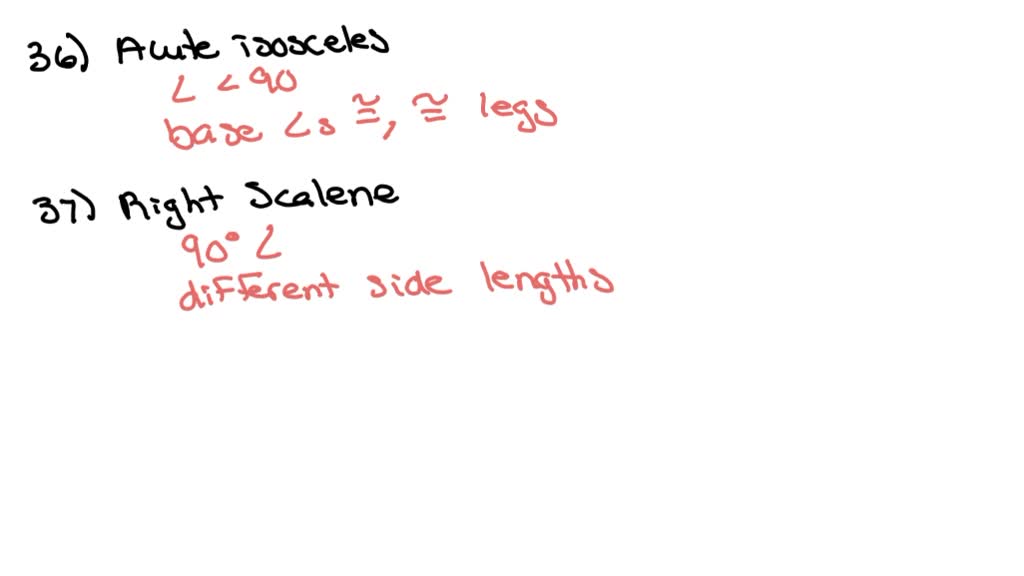 SOLVED:Triangles can be equilateral, isosceles, scalene, acute, right ...