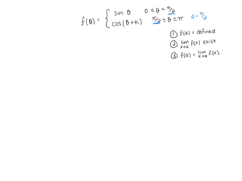 SOLVED:In the following exercises, find the value(s) of k that makes each function continuous ...