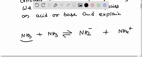 SOLVED:Consider the autoionization of liquid ammonia: