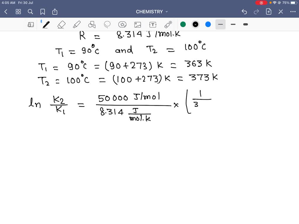 Apply The Arrhenius Equation To Calculate How Many Ti SolvedLib