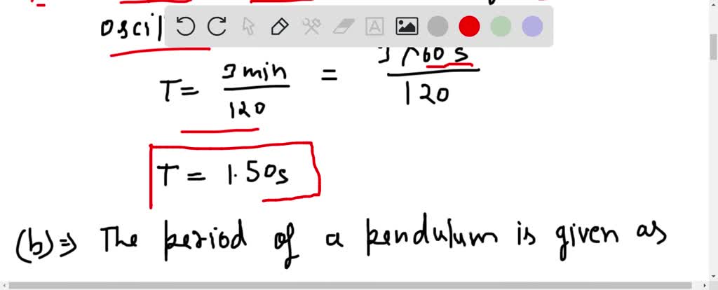 SOLVED: A simple pendulum makes 120 complete oscillations in 3.00 min ...