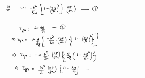 SOLVED:A fluid flows steadily between two parallel plates. The flow is ...