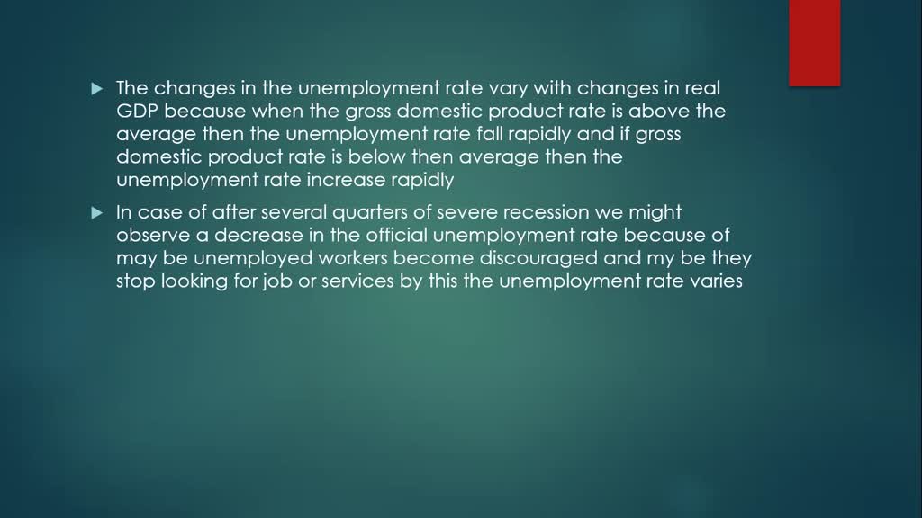 SOLVED:In general, how do changes in the unemployment rate vary with ...