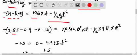If the tennis player serves the ball horizontally (θ=0), calculate its ...