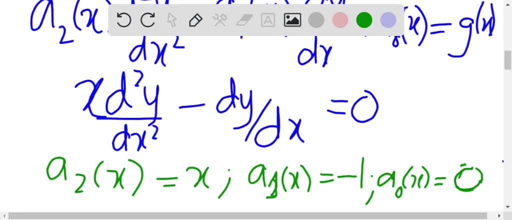 SOLVED: Given that y=c1+c2 x^2 is a two-parameter family of solutions ...