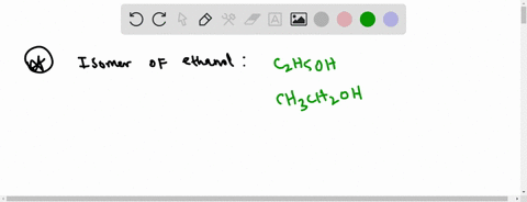 SOLVED:An isomer of ethanol is (a) Methanol (b) Diethyl ether (c ...