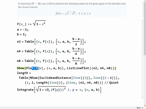 SOLVED:In Exercises 37-42, use a CAS to perform the following steps for the given graph of the ...