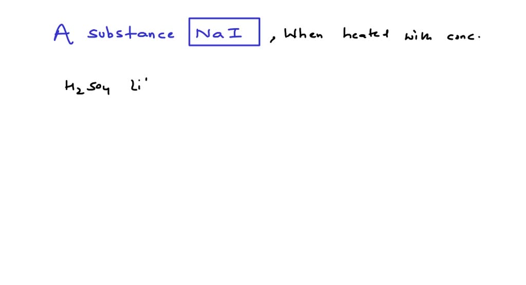 SOLVED:A substance X when heated with conc. \mathrm{H}_{2} \mathrm{SO ...