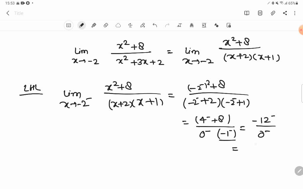 SOLVED:Calculate the limits in Exercises 21-72 algebraically. If a limit does not exist, say why ...