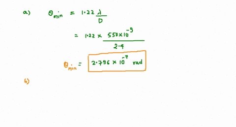 SOLVED:The Hubble Space Telescope has a 2.4-m-diameter mirror. (a) What's Hubble's minimum ...
