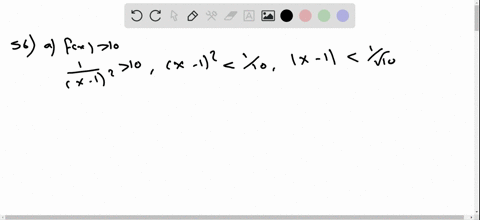 SOLVED:In each part, find the largest open interval centered at x=1, such that for each x in the ...
