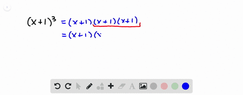 SOLVED:Expand each binomial. (x+1)^3