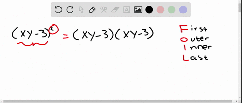 SOLVED:Find each product. (x y-3)^2