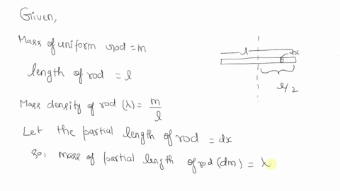 Calculate the moment of inertia of a uniform thin rod of mass M and ...
