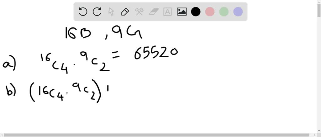 SOLVED:55–75 Solve the problem using the appropriate counting principle(s). Choosing a Group ...