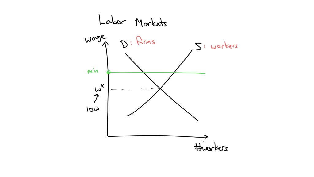 SOLVED:On a graph of the market for low-skilled labor, show the effect ...