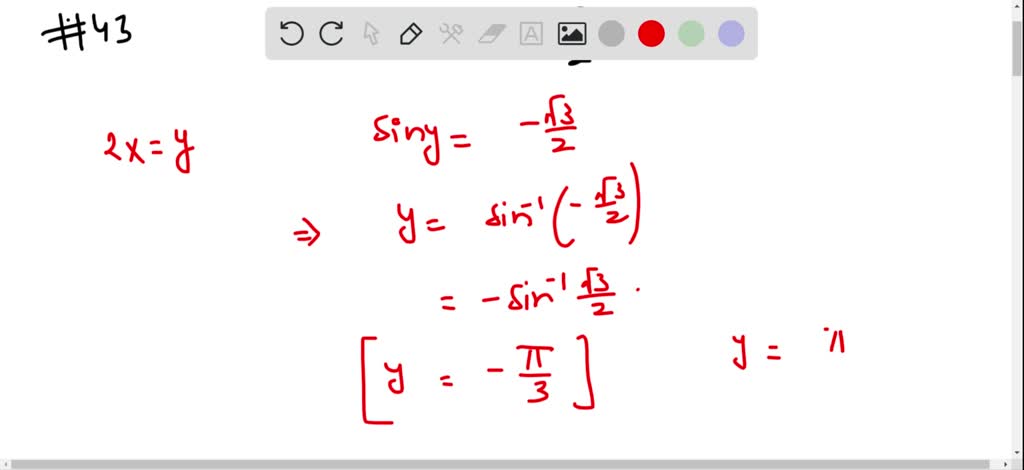 SOLVED:Use an appropriate substitution (as in Example 7) to find all solutions of the equation ...