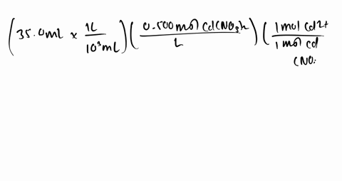 SOLVED: What mass of NaOH is needed to precipitate the Cd^2+ ions from 35.0 mL of 0.500 M Cd(NO3 ...