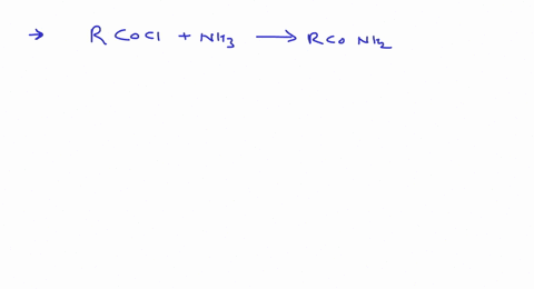 SOLVED: The yield of acid amide in the reaction, RCOCl+NH3 RCONH2^' is ...