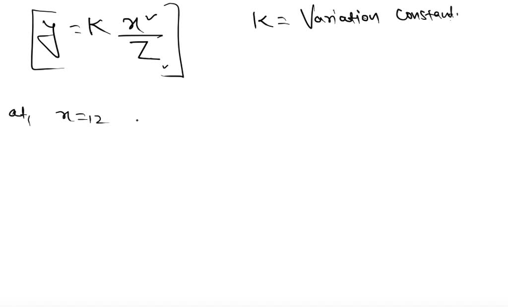 SOLVED:Find an equation of variation for the given situation. y varies ... SOLVED:Find an equation of variation for the given situation. y varies ...