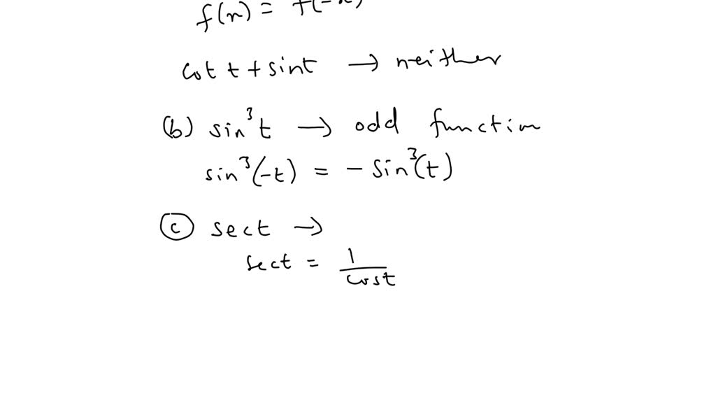 ⏩solved Which Of The Following Are Odd Functions Even Functions