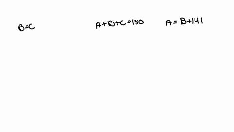 SOLVED:The sum of the measures of the angles of any triangle is 180^∘ . In triangle A B C ...