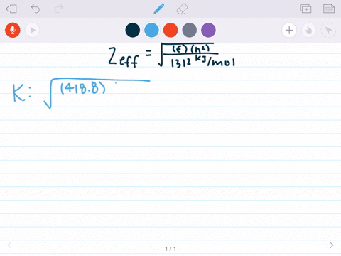 SOLVED:One method for calculating Zeff is to use the equation Zeff =√ ...