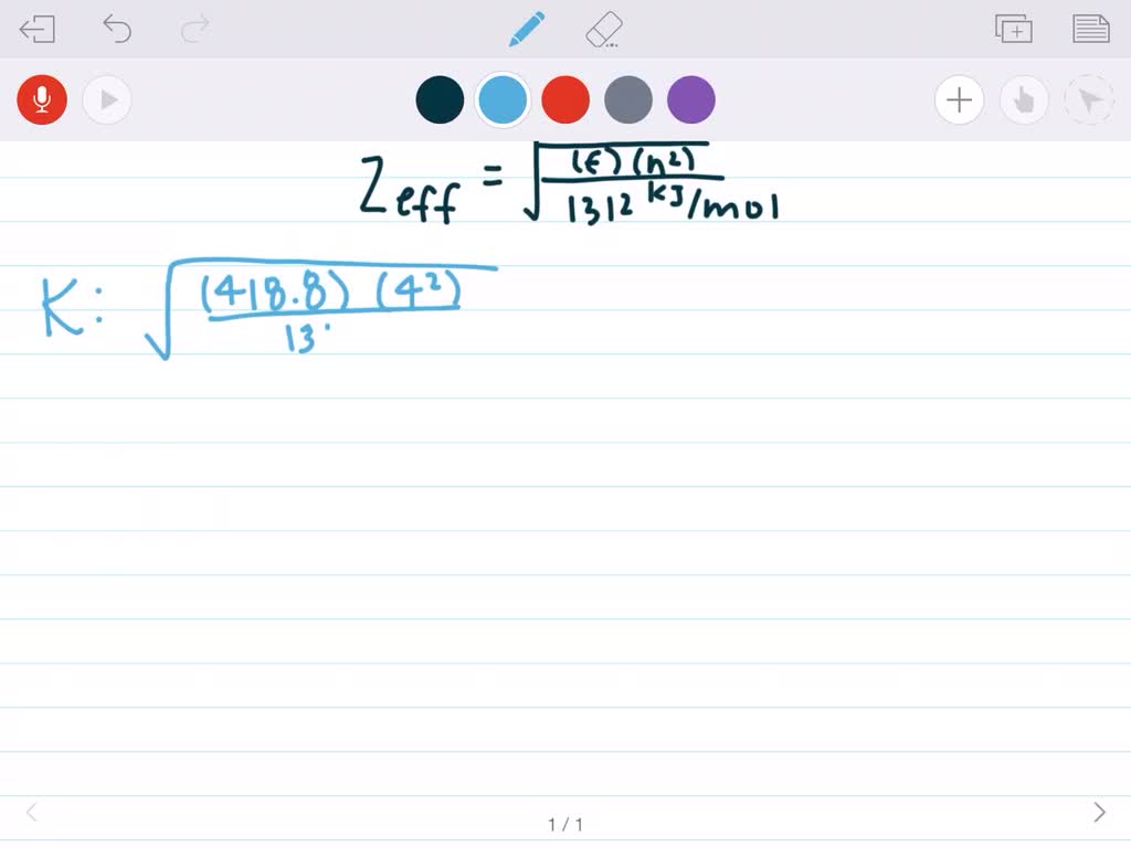 SOLVED:One method for calculating Zeff is to use the equation Zeff=√ ...