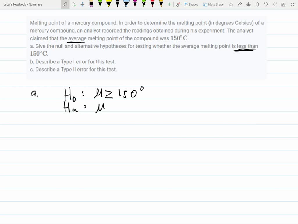 SOLVED:Melting point of a mercury compound. In order to determine the ...